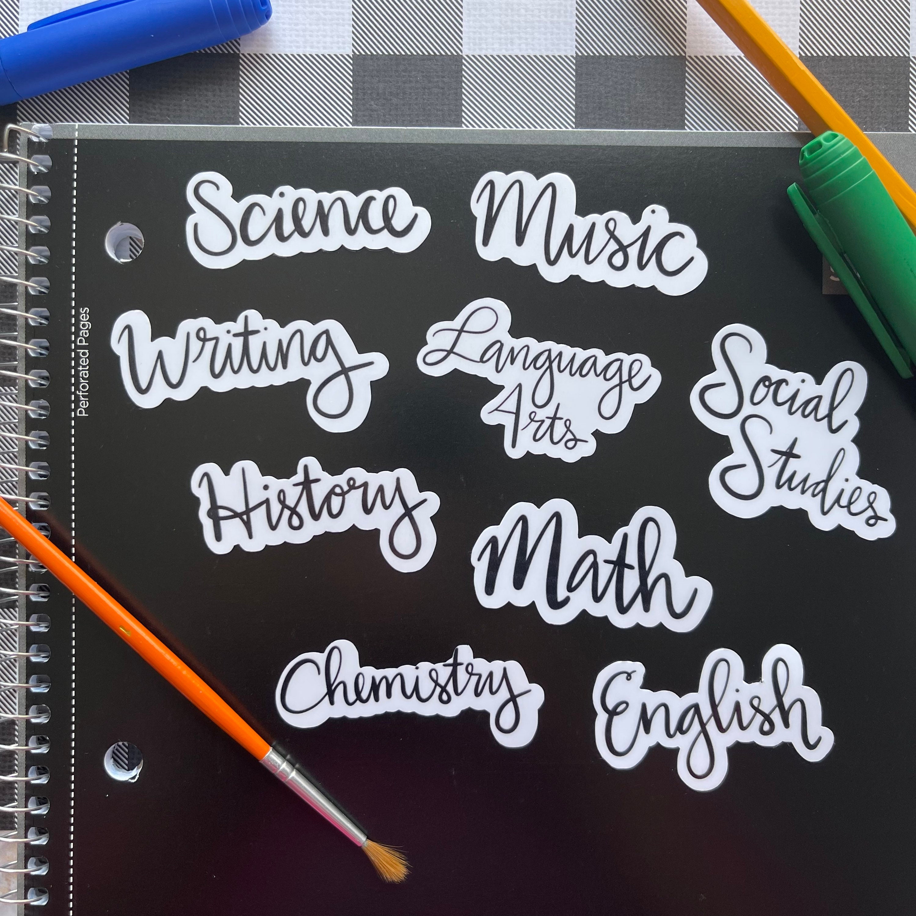 Math Notebook Labels