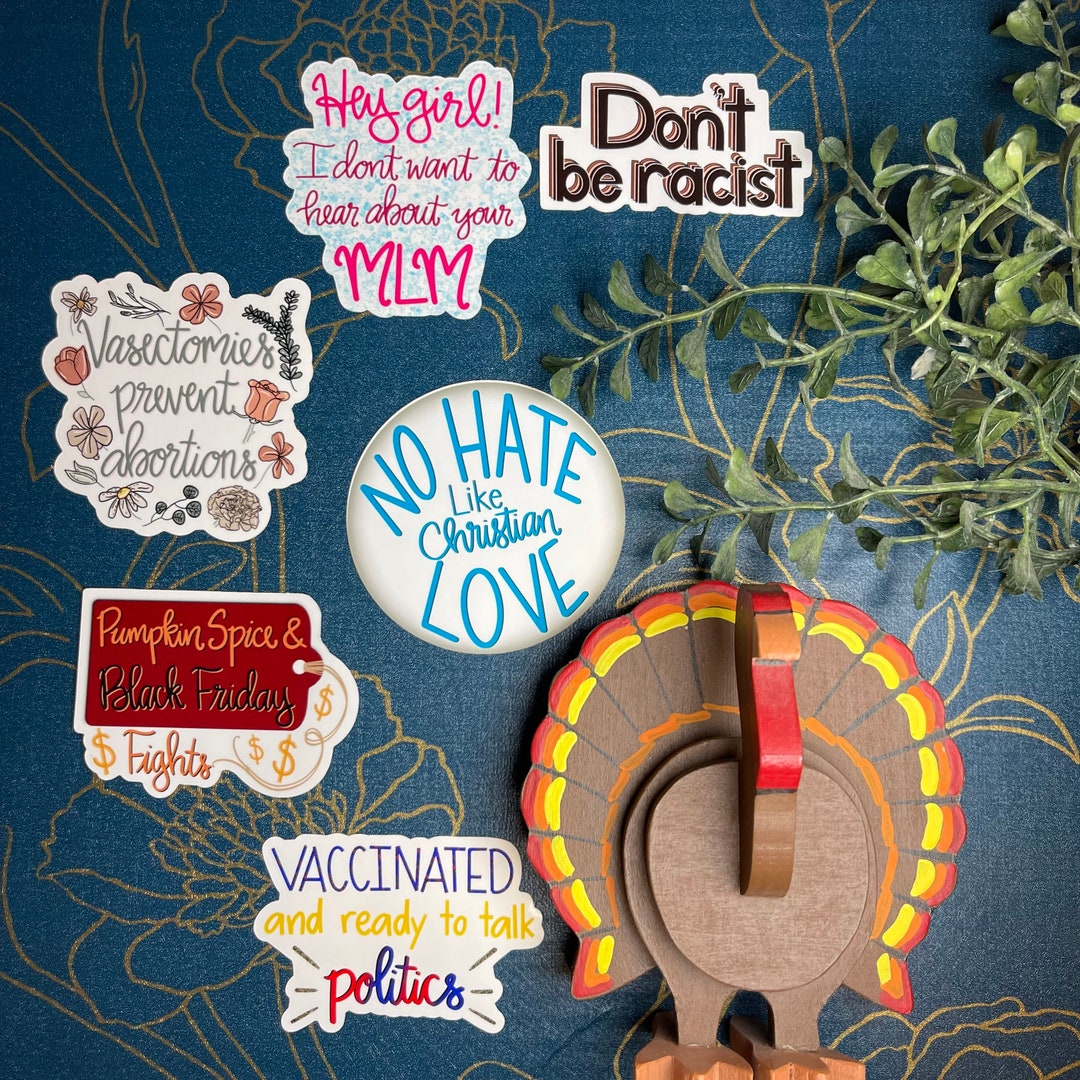 Thanksgiving Fight Starter Kit | Sticker or Magnet Bundle | Women’s ...