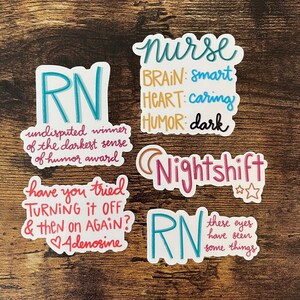 Nurse Sticker or Magnet Bundle | Laptop Stickers | Water Bottle Sticker ...