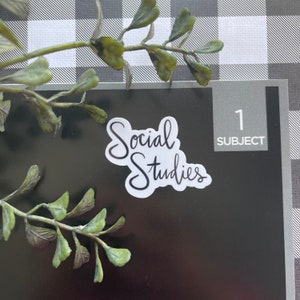 Notebook Subject Labels Sticker | Back to School | Teacher School ...