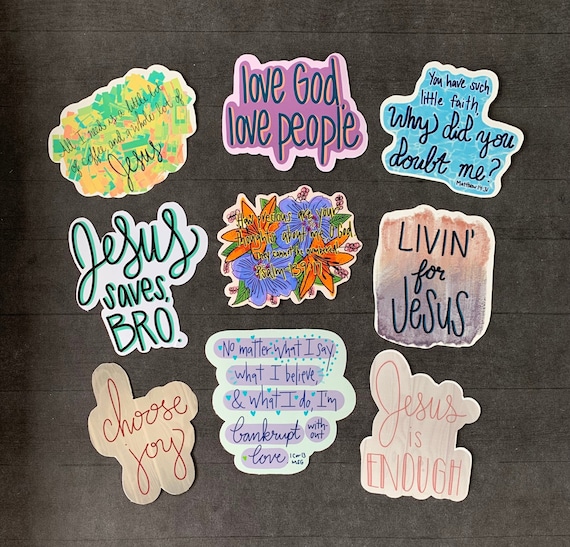 Christian Faith Sticker or Magnet Bundle Laptop Stickers - Etsy