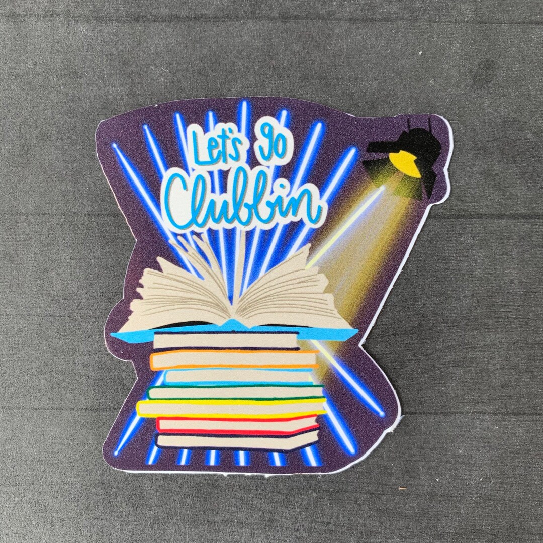 Book Club Clubbin Pun Sticker or Magnet | Laptop Sticker | Water Bottle ...