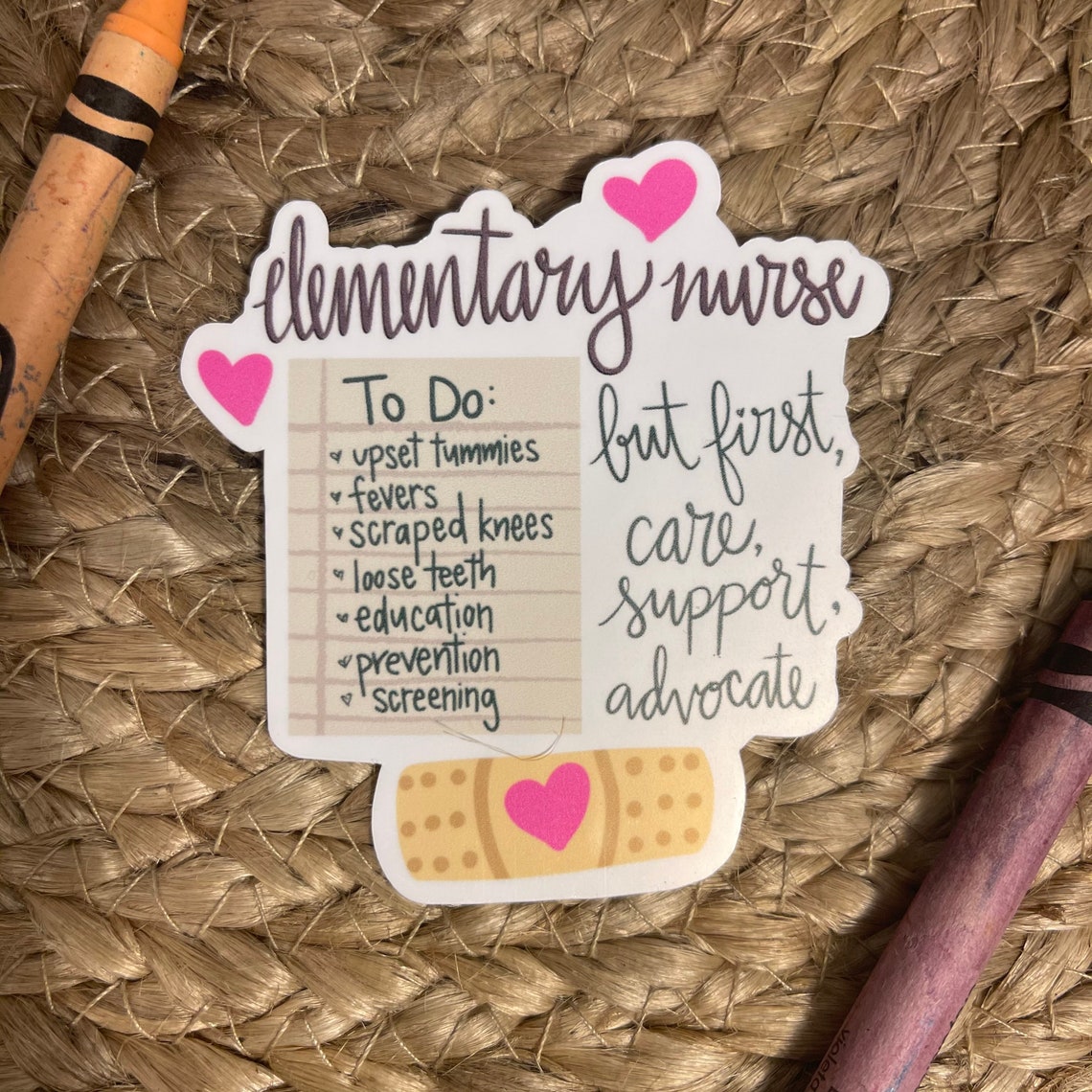 Elementary School Nurse Sticker or Magnet Bundle Laptop - Etsy