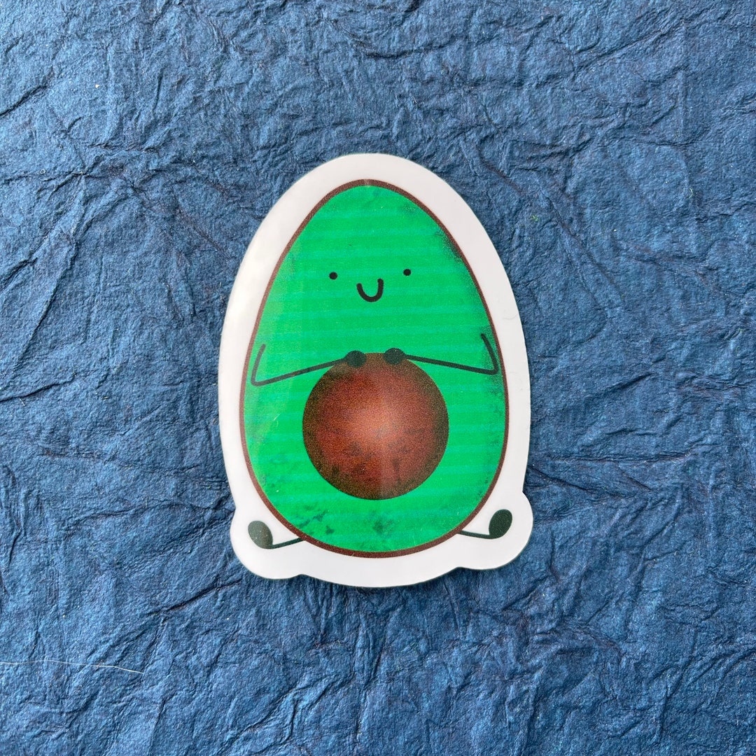 Cute Avocado Sticker or Magnet | Laptop Sticker | Water Bottle Sticker ...