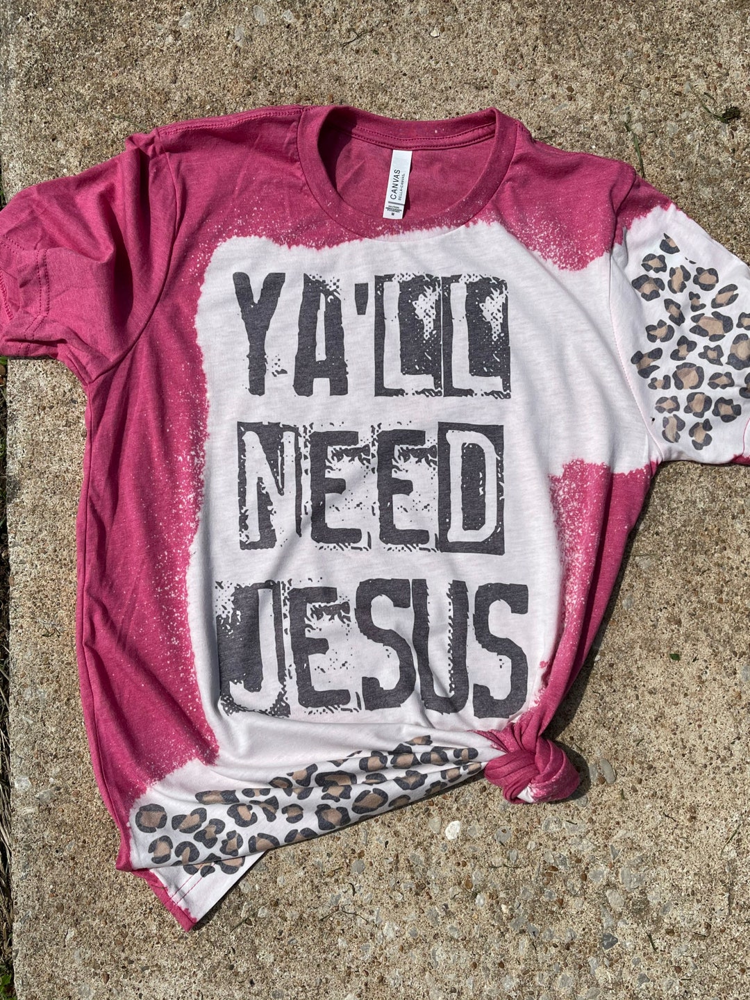 Y’all Need Jesus Bleach Distressed Tee - Etsy