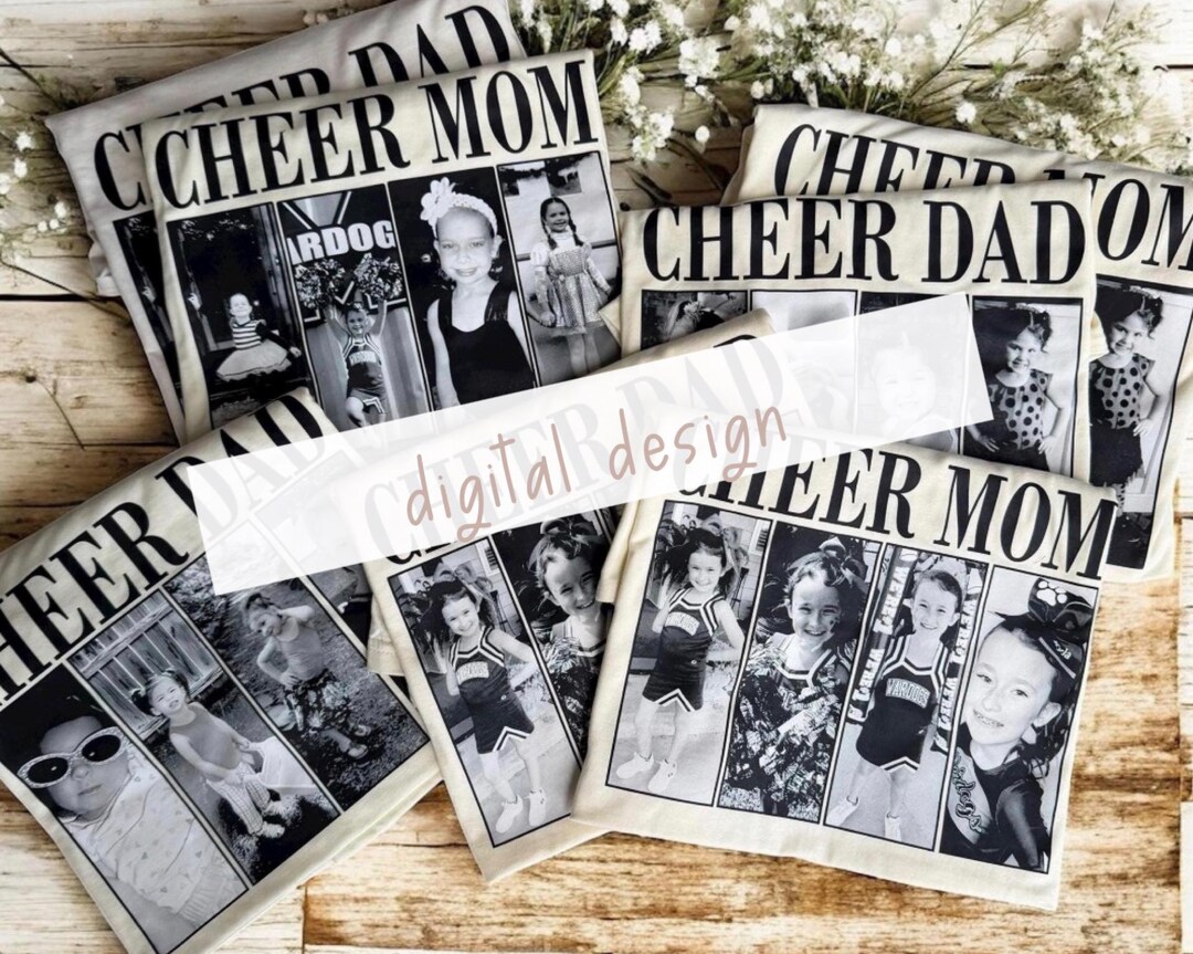 Digital Custom Photo Collage PNG – Cheer Mom / Cheer Dad / Custom Title ...