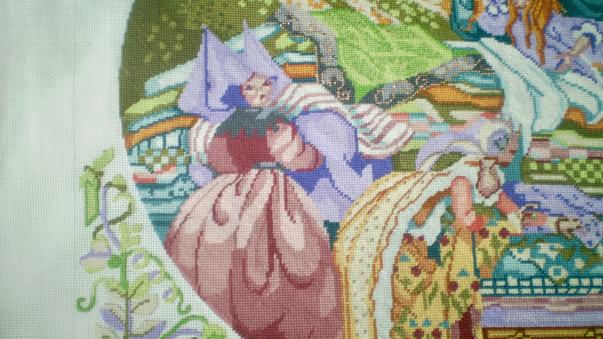 PRINCESS and the PEA Needlepoint- Hand Stitched Fairy Tale Needlepoint ...