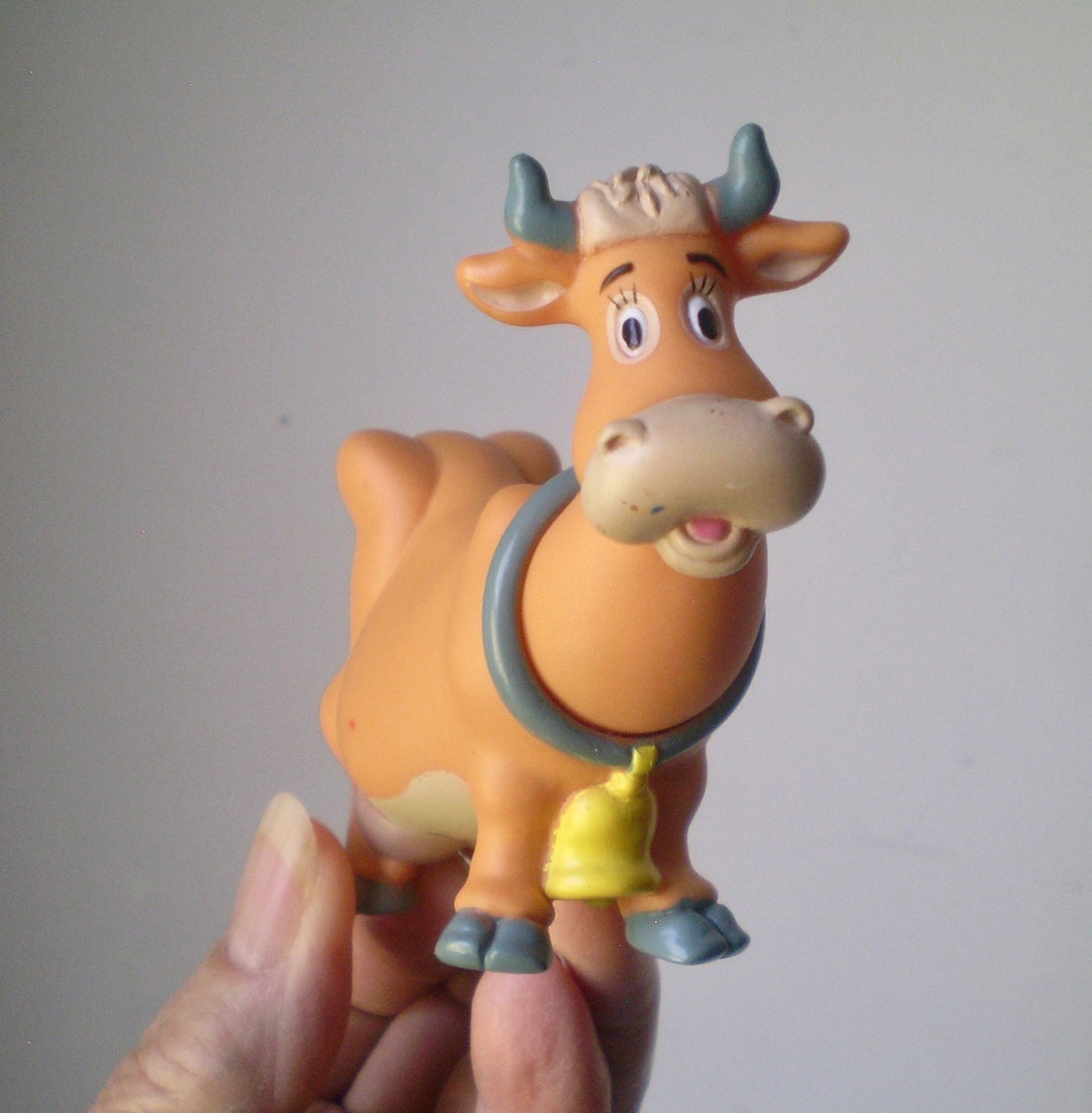 Disney GRACE COW and Milking Stand-plastic Molded Sweet Faced Milk Cow ...