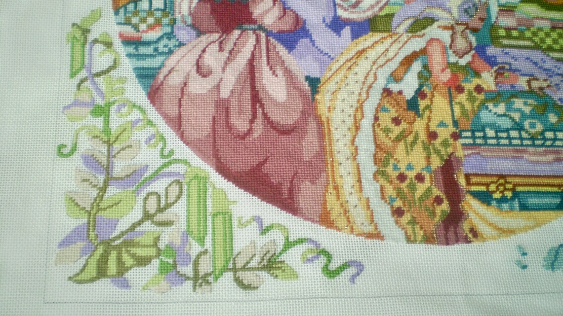 PRINCESS and the PEA Needlepoint- Hand Stitched Fairy Tale Needlepoint ...