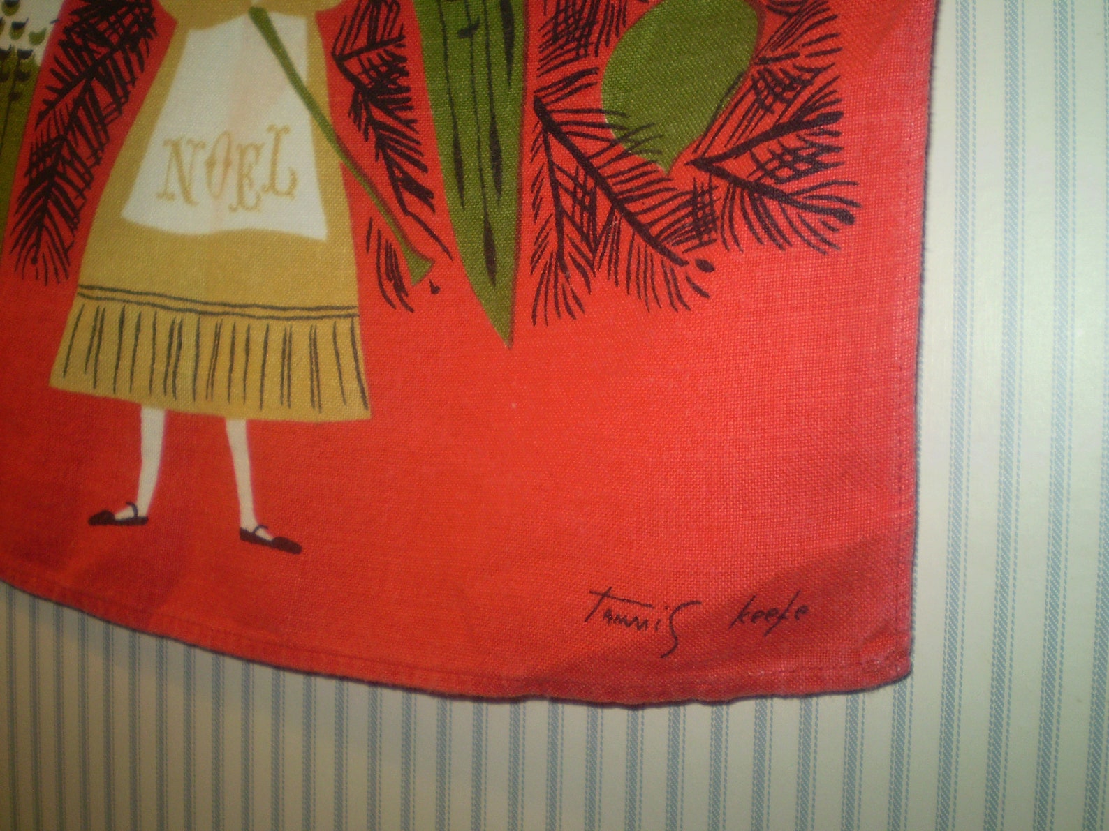 Tammis Keefe 1950s Christmas Tea Towel- Retro Holiday Xmas Kitchen ...