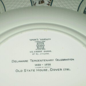SALE! SPODE'S Mansard Copeland DELAWARE Tercentenary Plates- Set of 4 ...