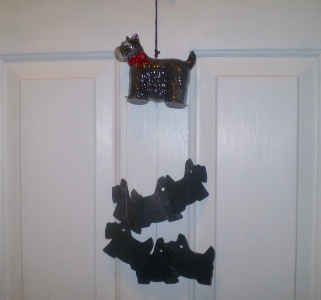 SCOTTY DOG WINDCHIMES Vintage Scottie Dog Love Wind Chimes Window Wind ...
