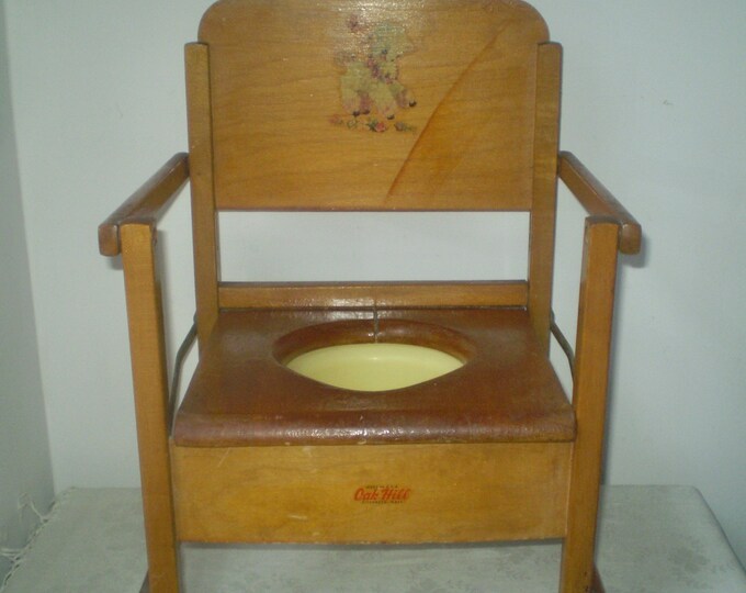 1950s LAMBIE POTTY CHAIR All Original Wooden Folding Potty Chair With ...