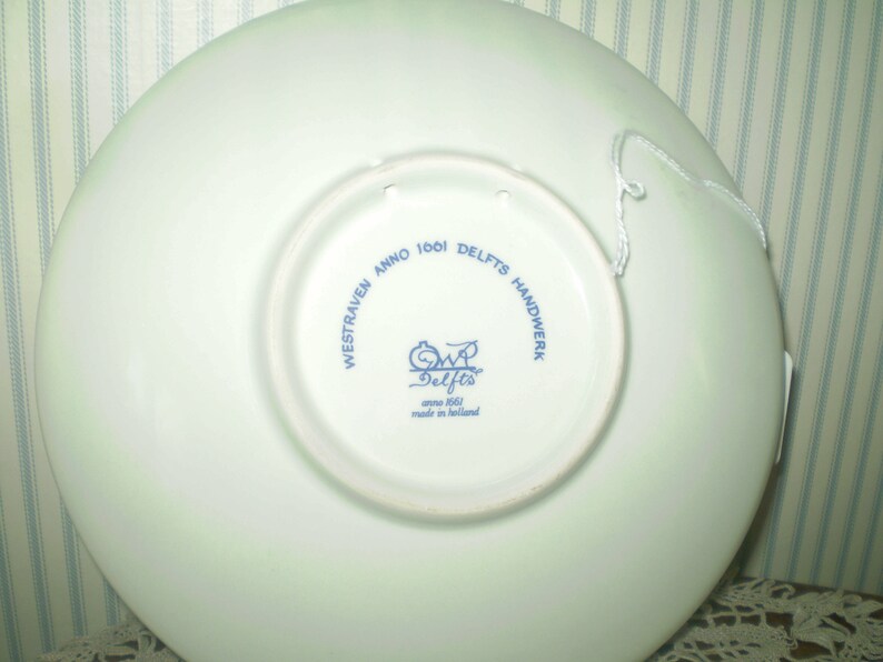 Blue Plate Birth Announcement Delft Plate Made in - Etsy