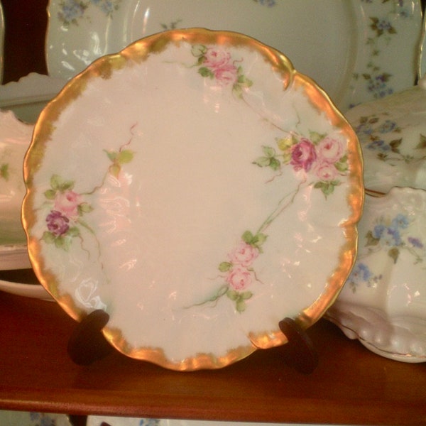 Antique Rose Plate - Etsy