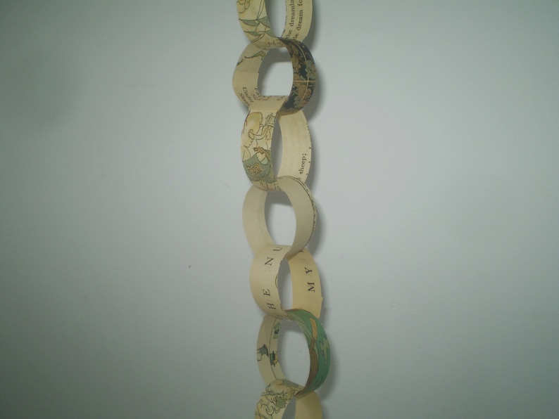 PAPER CHAIN Kit From 100 Year Old Nursery Book Antique - Etsy