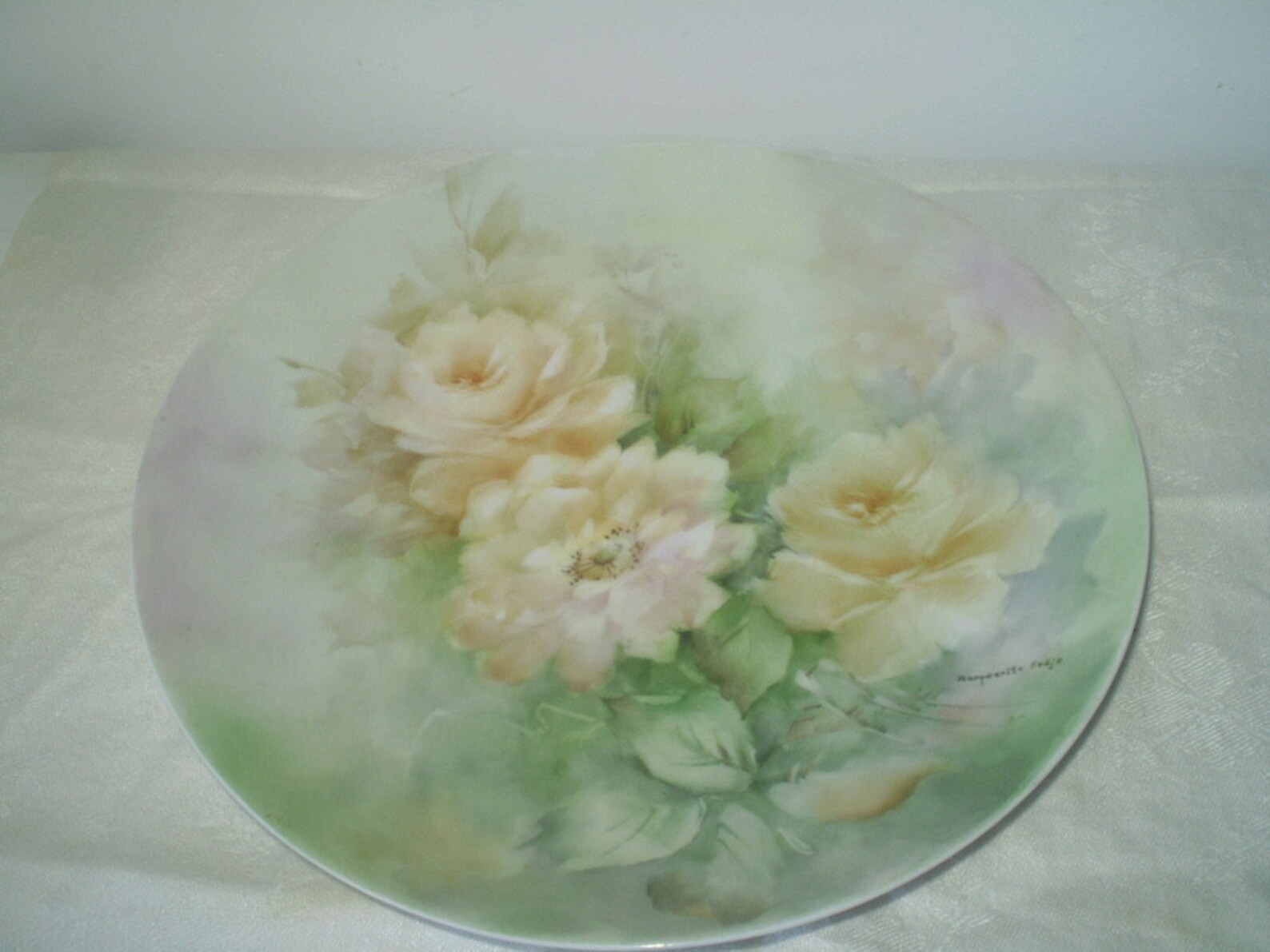 Antique Hand Painted Rose Plate From Bavaria Alka Kunst | Etsy