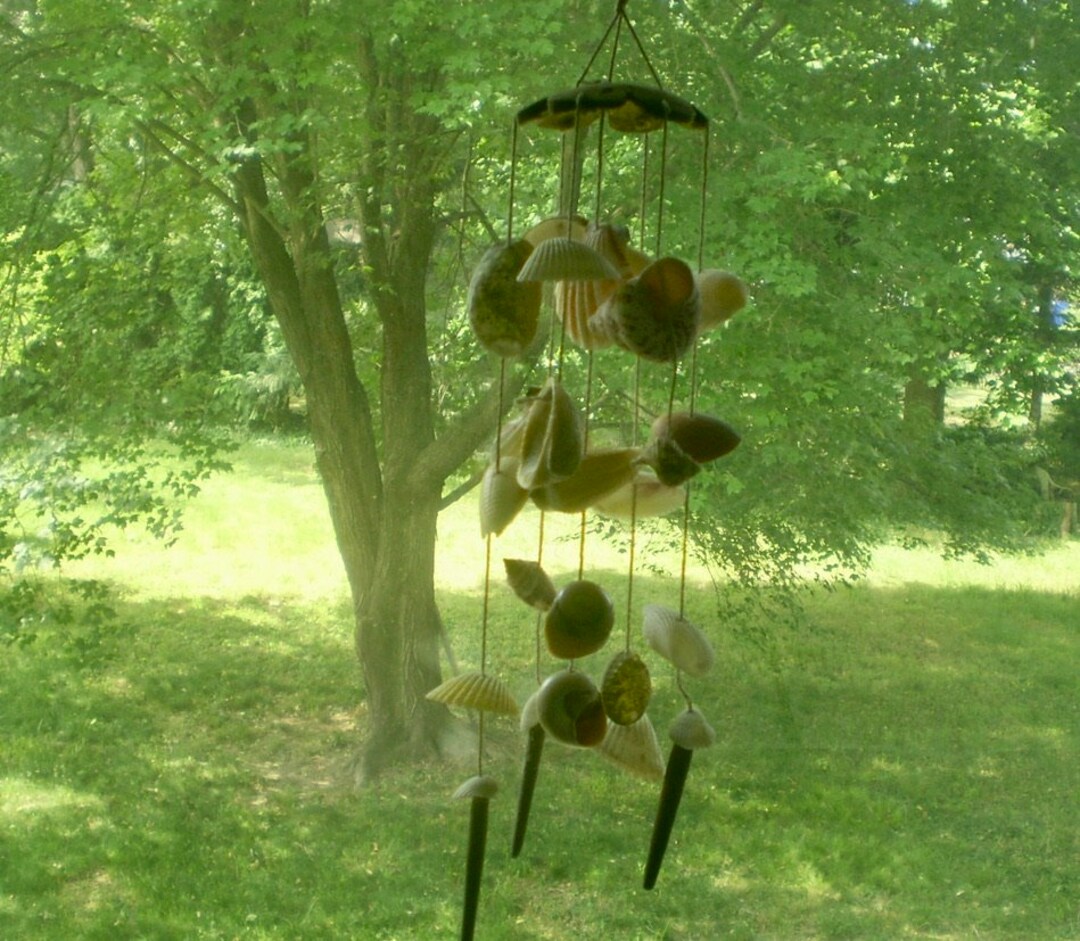 SEASHELL Wind Chime- Vintage Sea SHELL Wind Chime- Sea Shells on ...