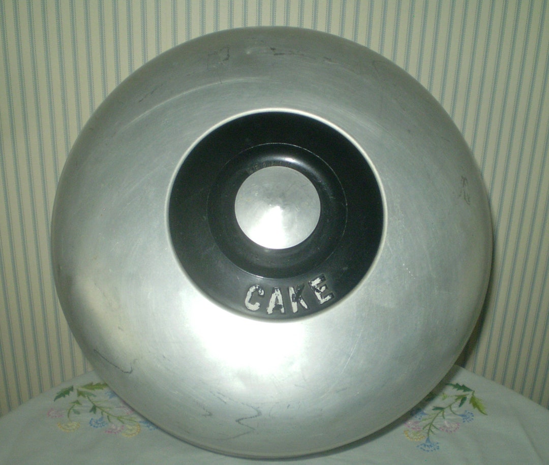 SALE! Save! Vintage Retro Kromex Cake Cover- Black & White Aluminum ...