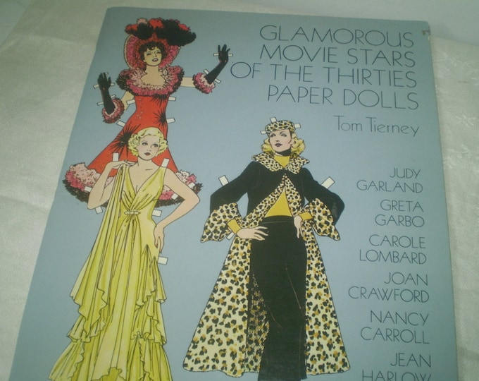 Vintage Paper Doll Book- Tom Tierney Glamorous Movie Stars of the 1930s ...