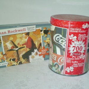 Vntg COCA-COLA Puzzle New in a Can 700 Piece Jigsaw Coke Puzzle 12x34 ...