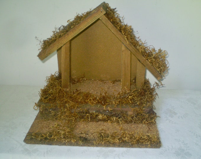 Small NATIVITY STABLE Box for Your Figures Christmas Manger Scene ...