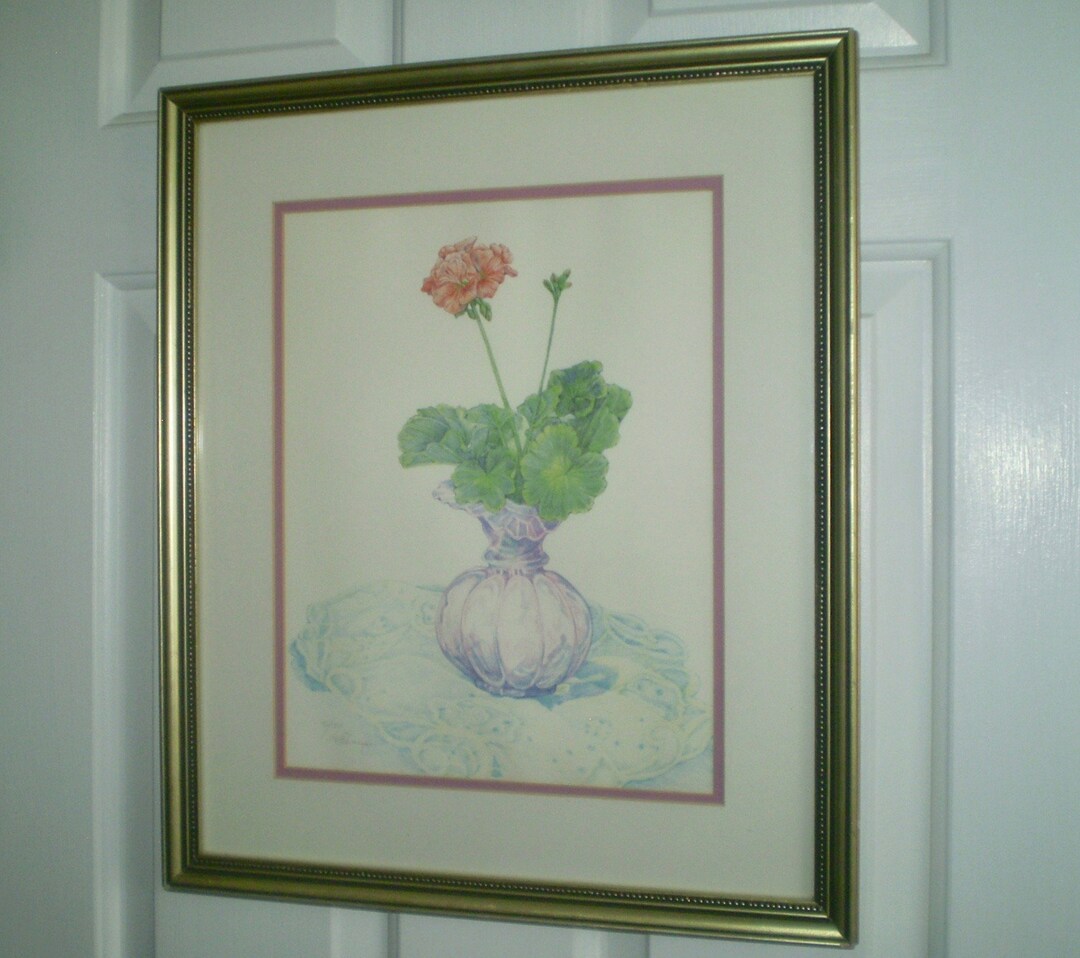 SALE GERANIUM Print Signed N Numbered Framed Geranium Print for Your ...