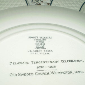 SALE! SPODE'S Mansard Copeland DELAWARE Tercentenary Plates- Set of 4 ...