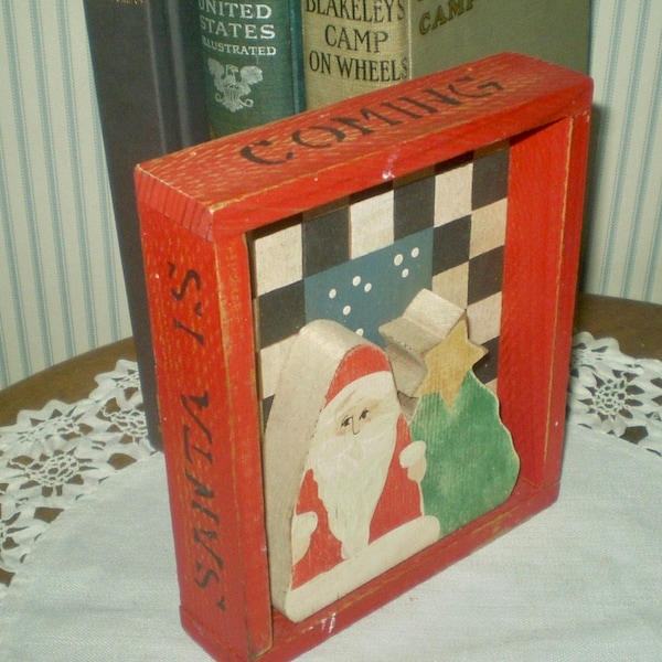 3d Santa Shadow Box - Etsy
