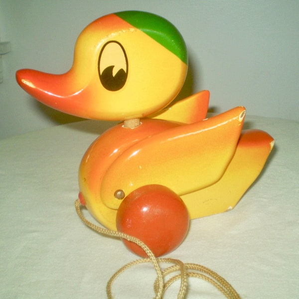 Wooden Duck Toy - Etsy