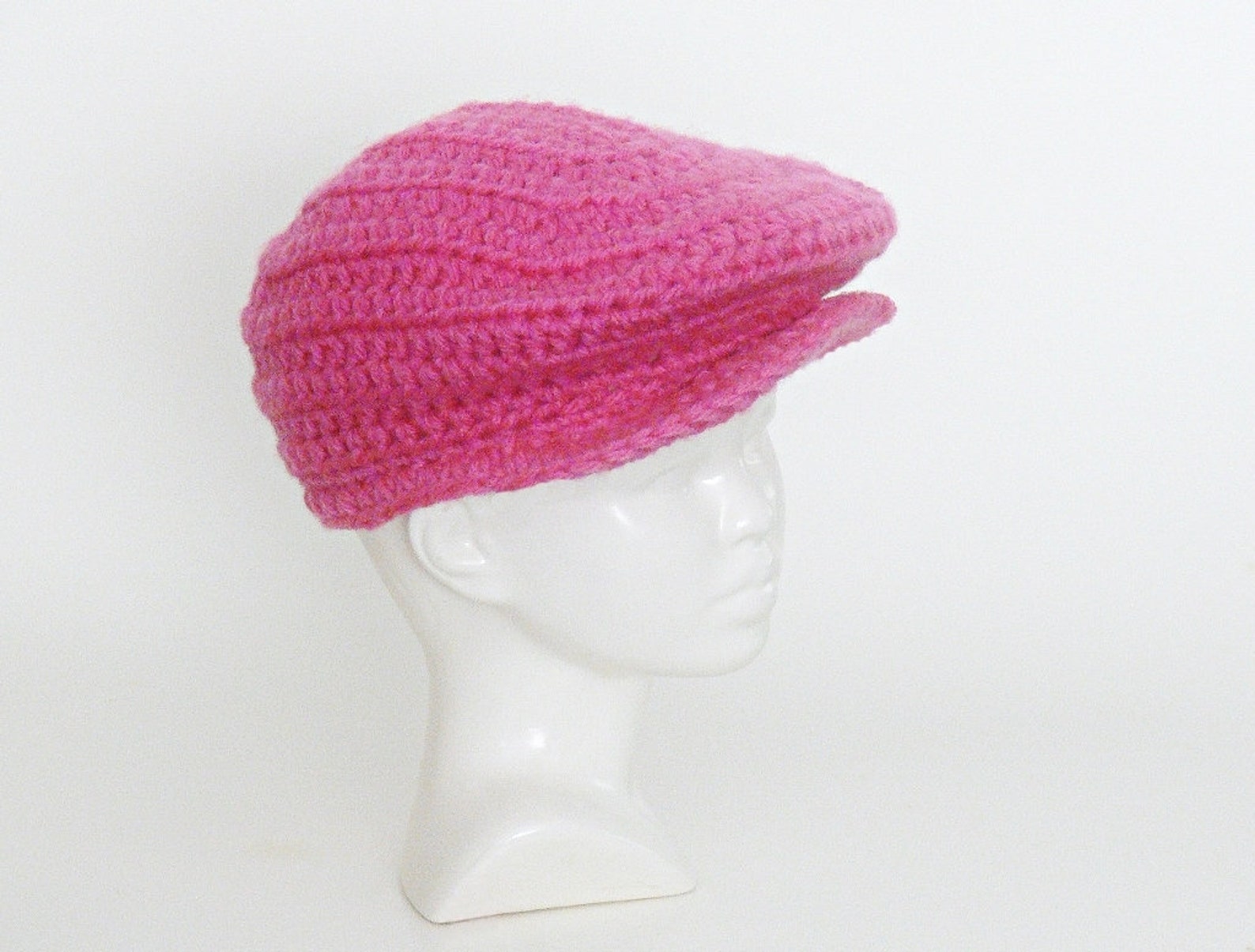 Crochet Pattern - Easy Mens Flat Cap, Golf Cap, Driving Cap, Preemie ...