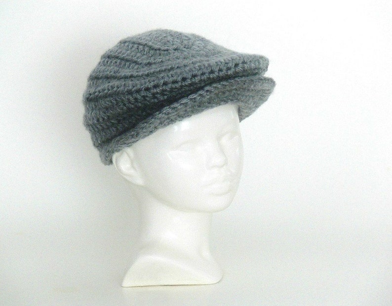 Crochet Pattern - Easy Baby Flat Cap, Golf Cap, Driving Cap, Preemie ...