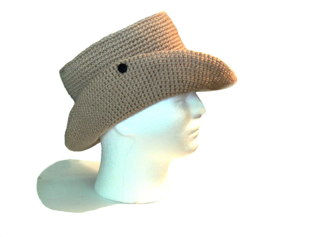 Crochet Pattern Aussie Bush Hat Outback Hat Akubra Easy Wide Brimmed Sun Hat Sizes Baby to Women ...
