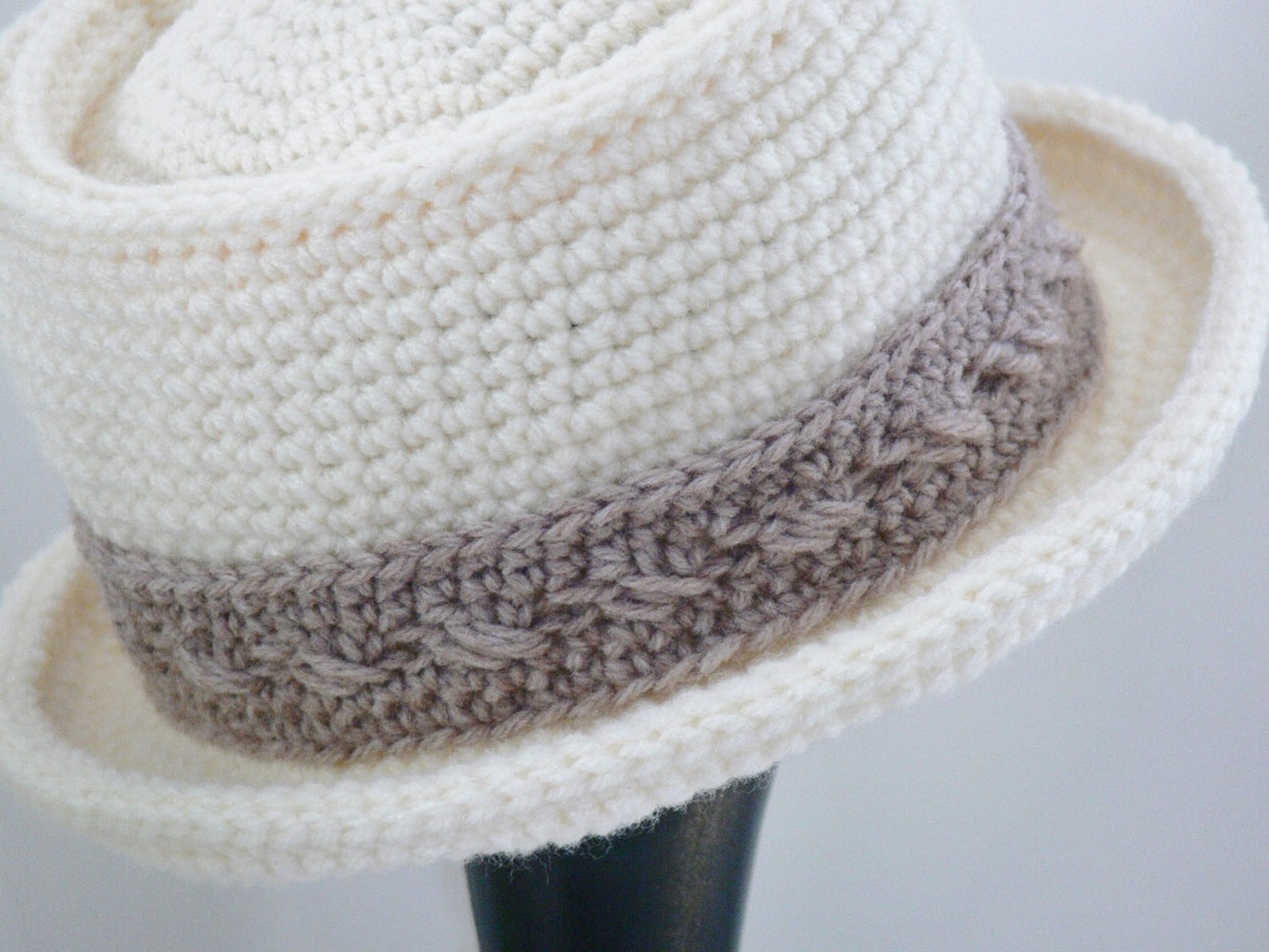 Crochet Pork Pie Hat