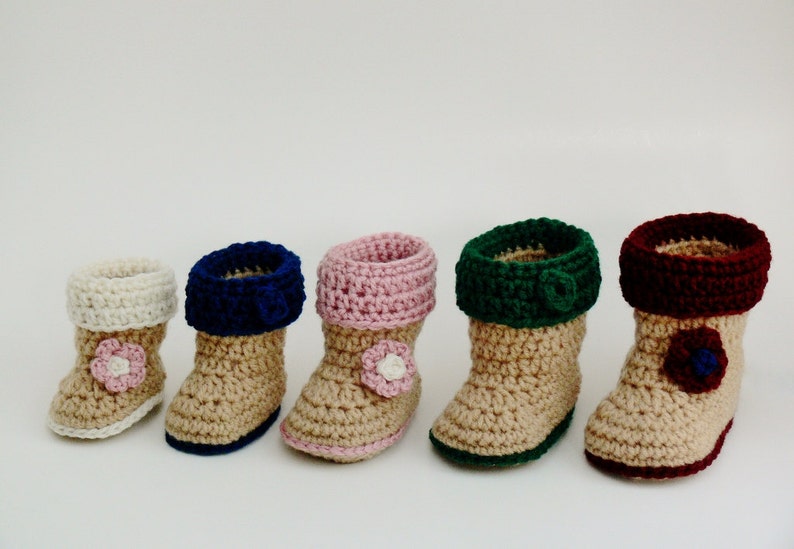 Crochet Pattern - Baby Booties - Baby Boots - Baby Slippers - Easy ...