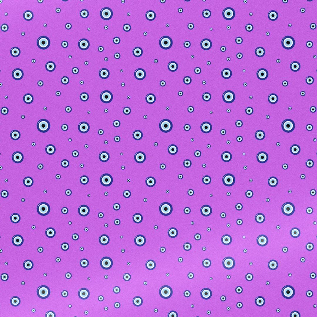 Purple Evil Eye Wrapping Paper, Evil Eye Gift Wrap, Occult Occasions ...