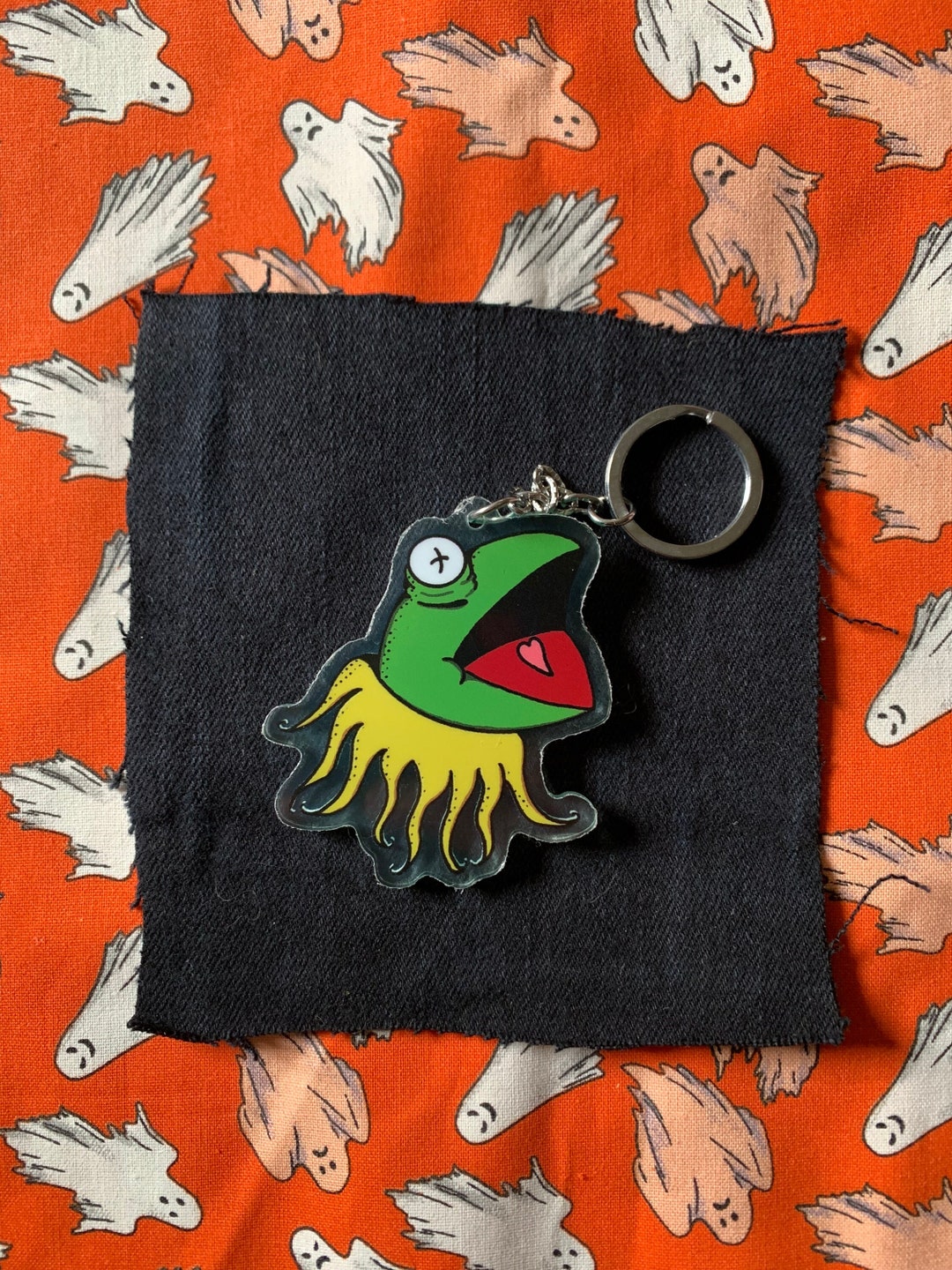 Kermit Keychain/acrylic Muppet Keychain - Etsy
