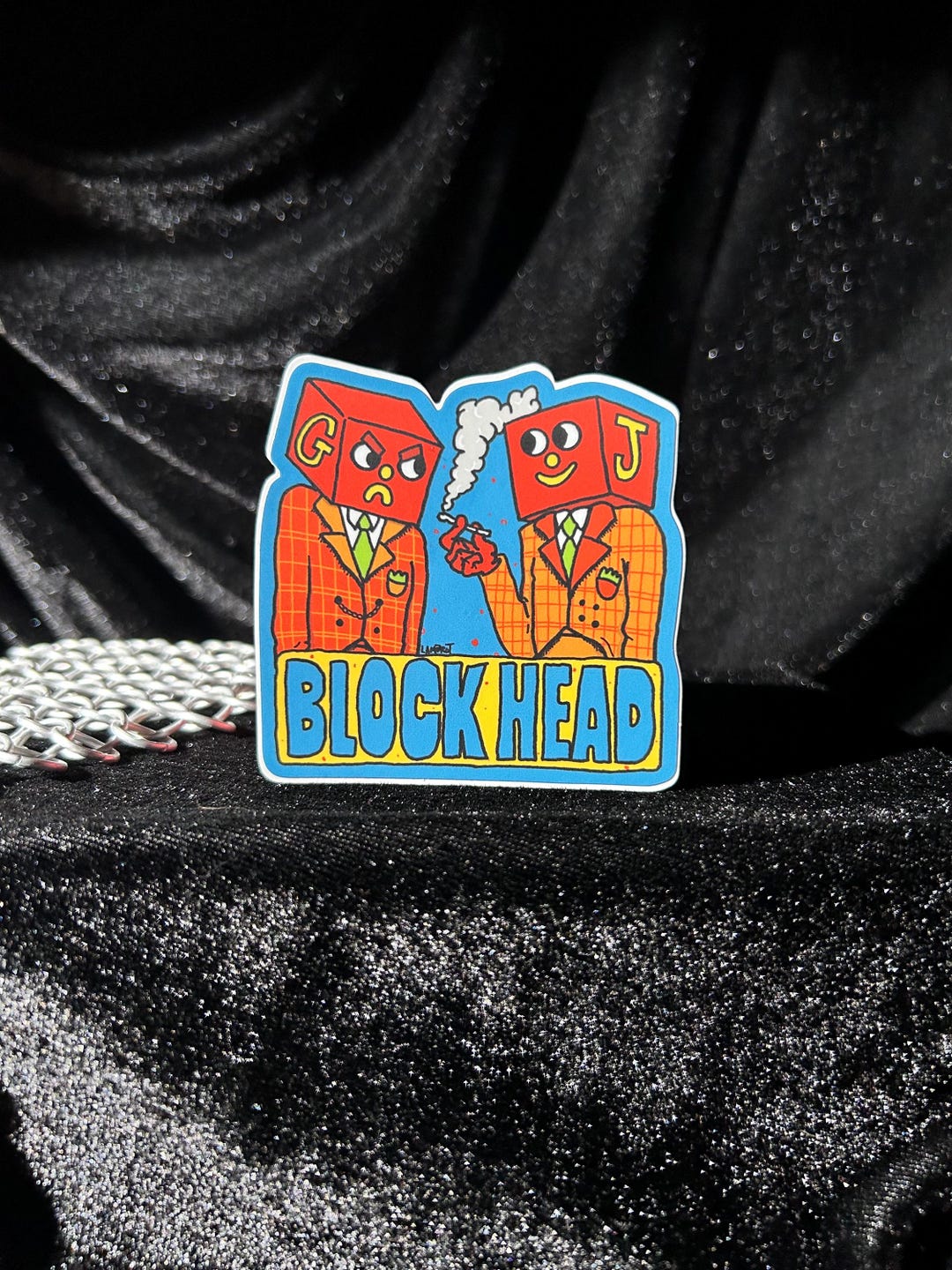Block Head Sticker/gumby Decal - Etsy