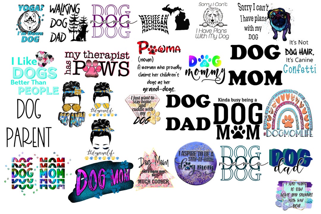 Dog Love PNG Bundle 27 Digital Art PNG Designs JPEG Download File ...