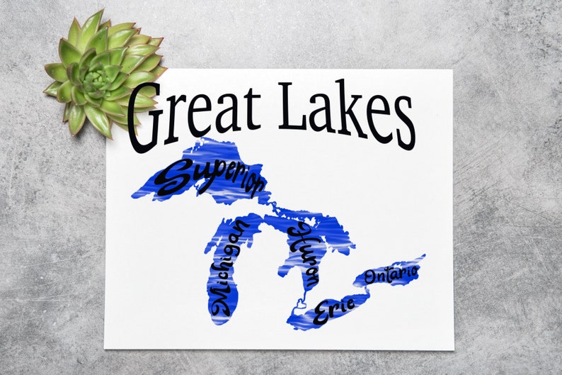 Great Lakes Michigan Digital PNG | PDF | JPEG | Download File ...