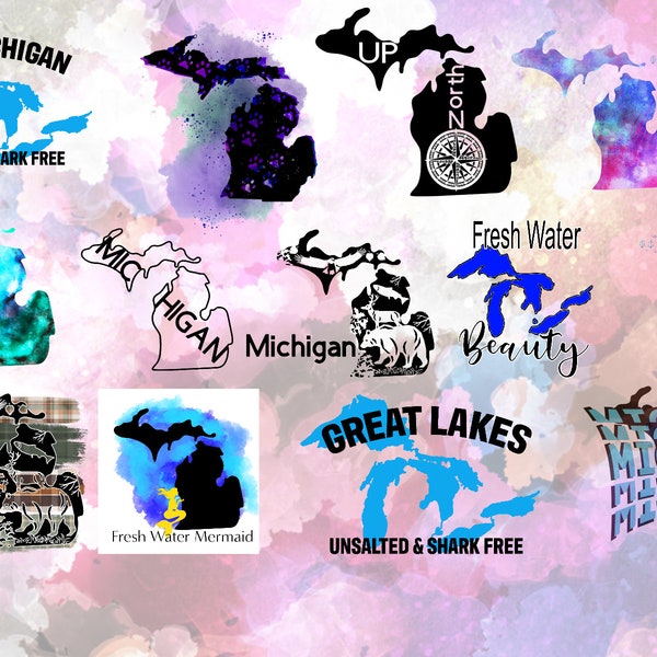 Michigan Designs Svg - Etsy
