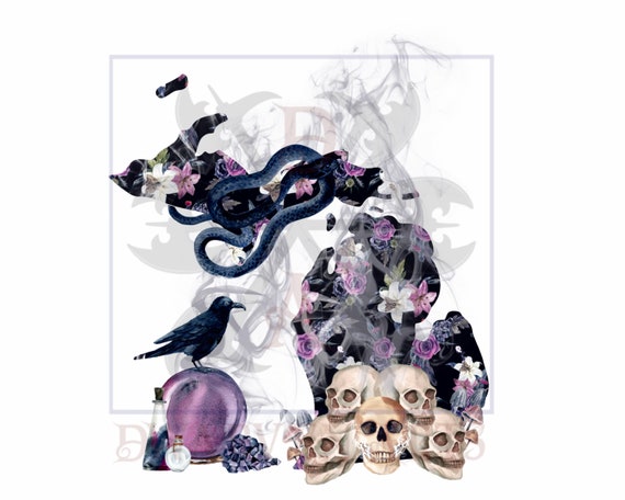 Halloween Purple and Skulls State of Michigan Digital PNG - Etsy