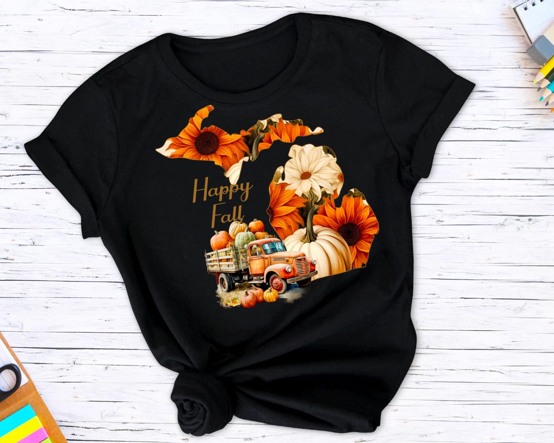 Happy Fall State of Michigan Digital PNG | JPEG | Download File ...