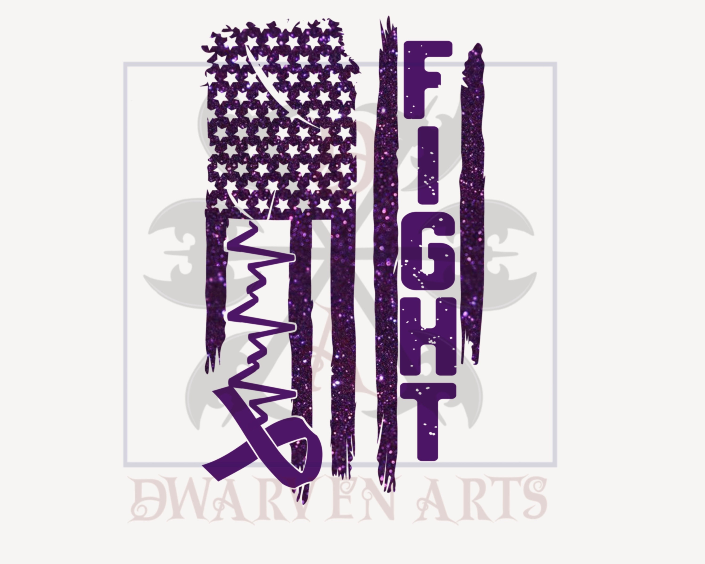 American Flag Fight Awareness Design Sublimation Design JPEG PNG ...