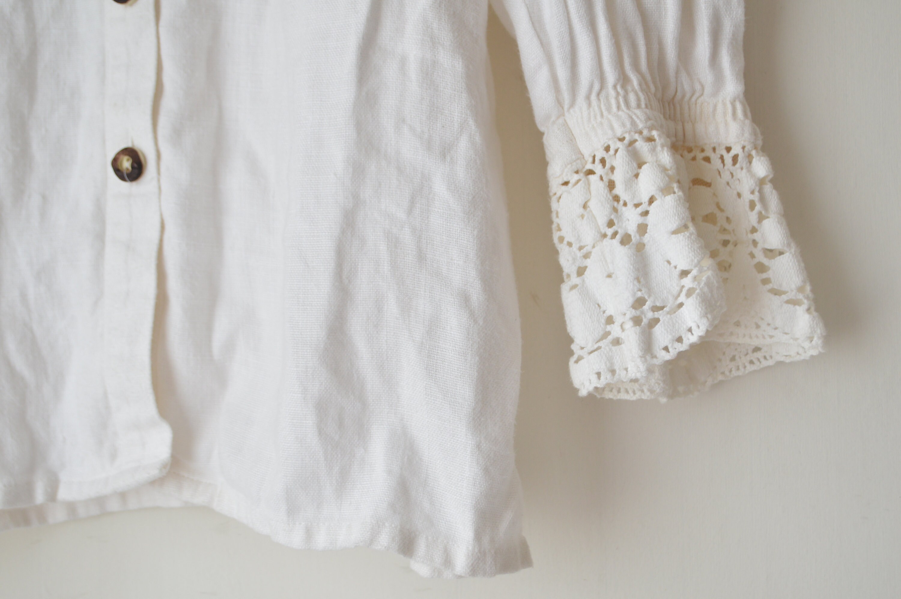 Vintage Austrian White Linen Crochet Collared Buttoned - Etsy