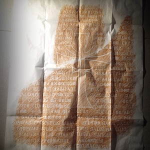 Grail Tablet Rubbing (indy's Complete Version) 47x66cm.us Customs PAID ...