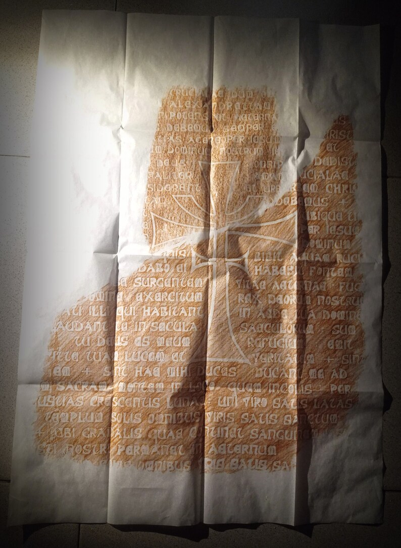 Grail Tablet Rubbing (indy's Complete Version) 47x66cm.us Customs PAID ...