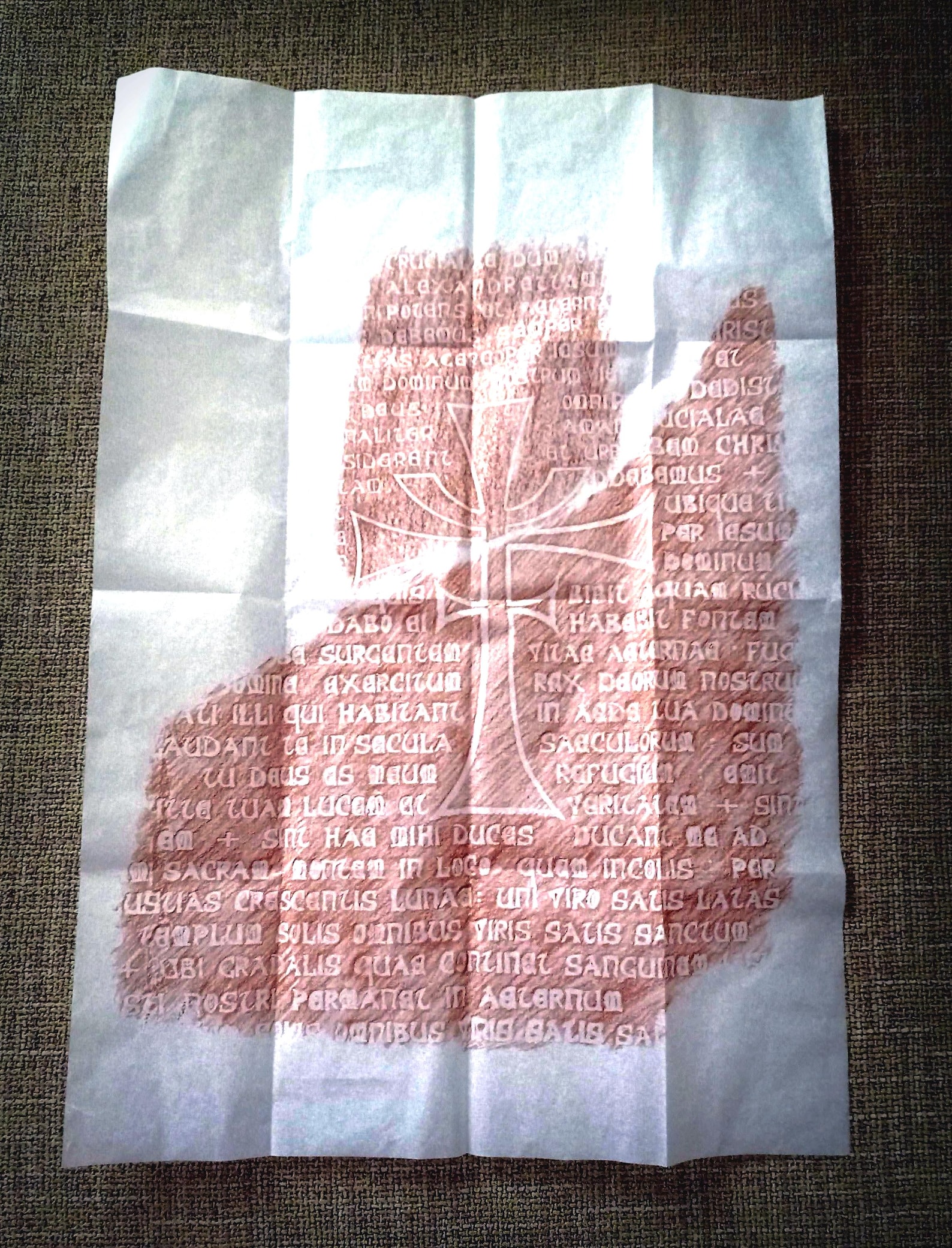 Grail Tablet Rubbing (indy's Complete Version) 47x66cm.us Customs PAID ...