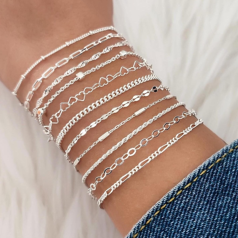 Silver Bracelets for Women - Etsy