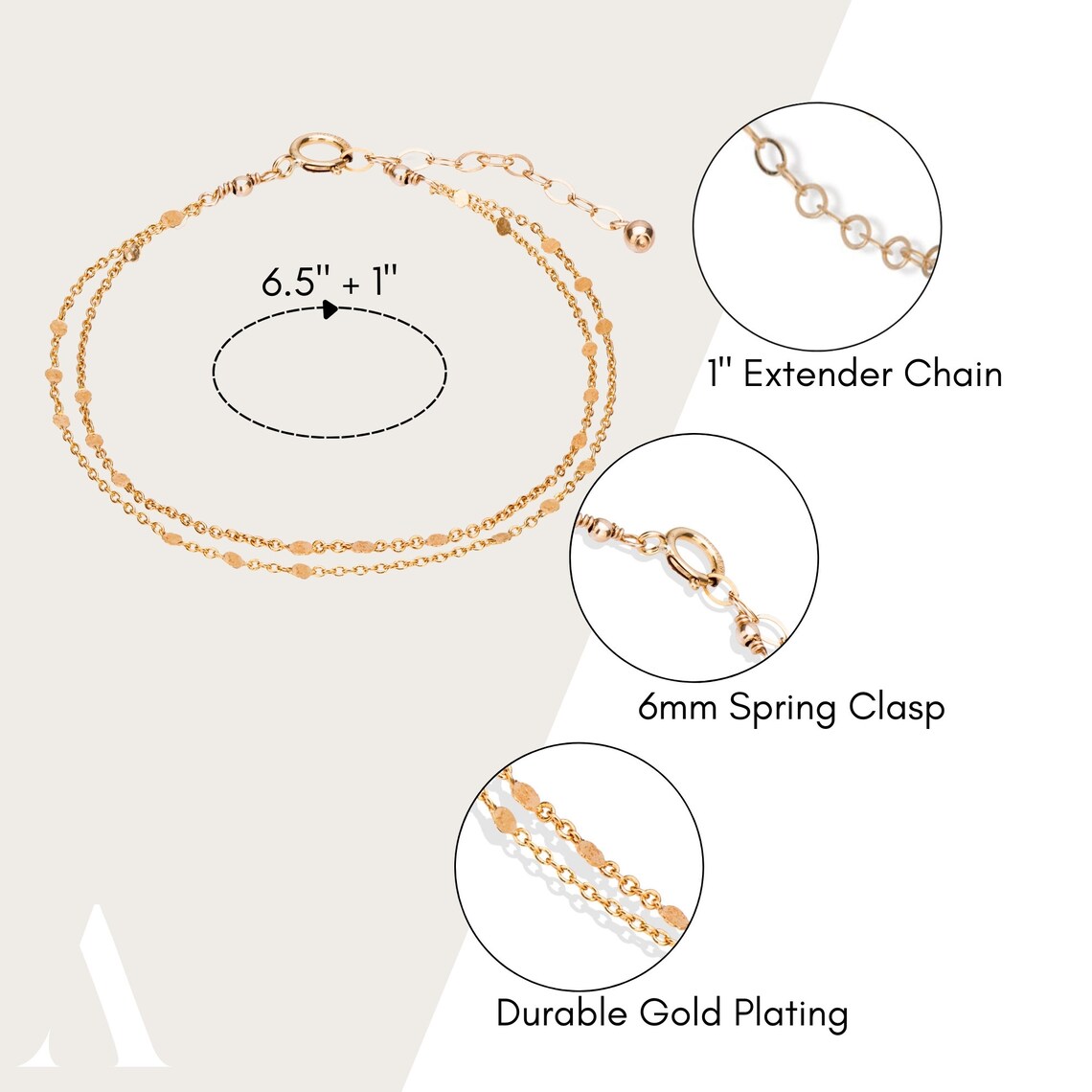 Dainty Gold Double Chain Bracelet: Minimalist Layered Jewelry - Etsy